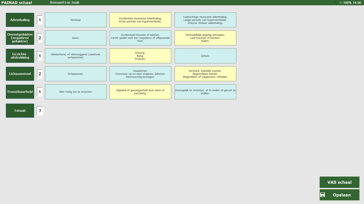 Tablet Pijnkaart - Care-Ace