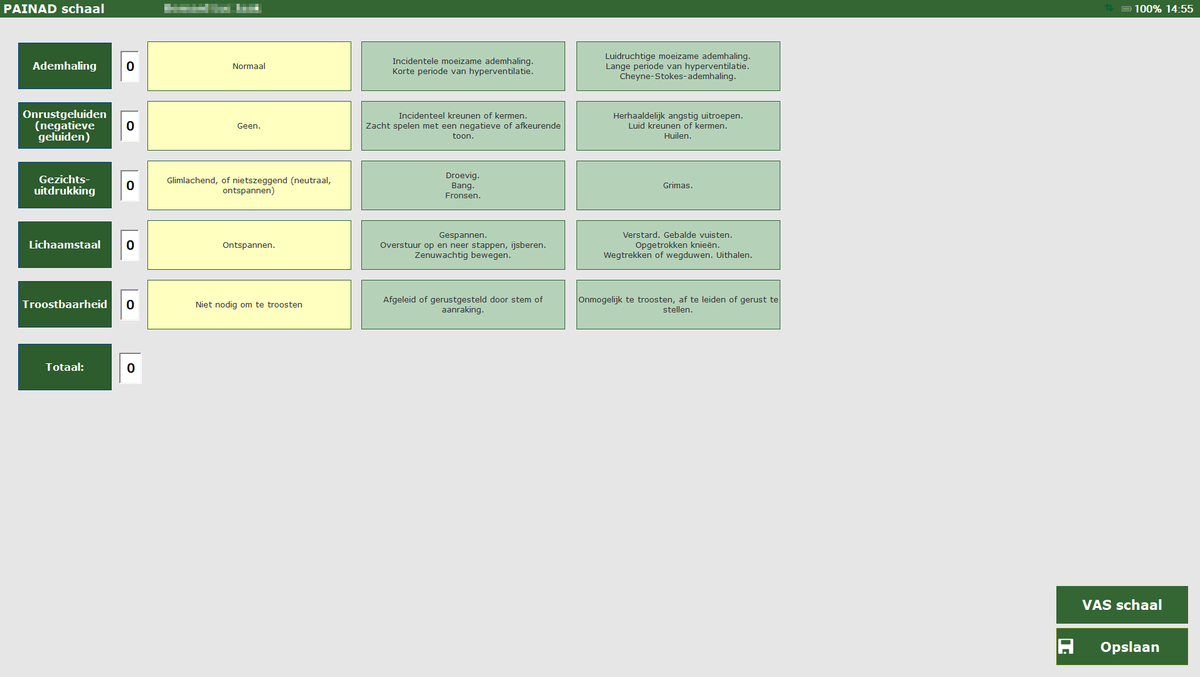Tablet Pijnkaart - Care-Ace