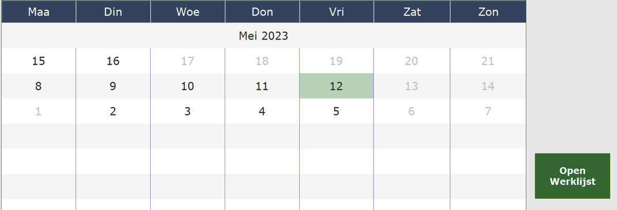 Tablet Werklijst - Care-Ace